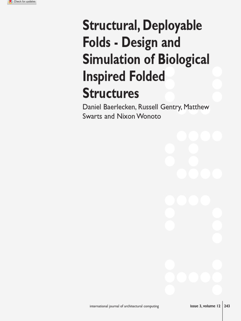 Bio-Inspired Deployable Folded Structures | PDF | Buckling | Origami
