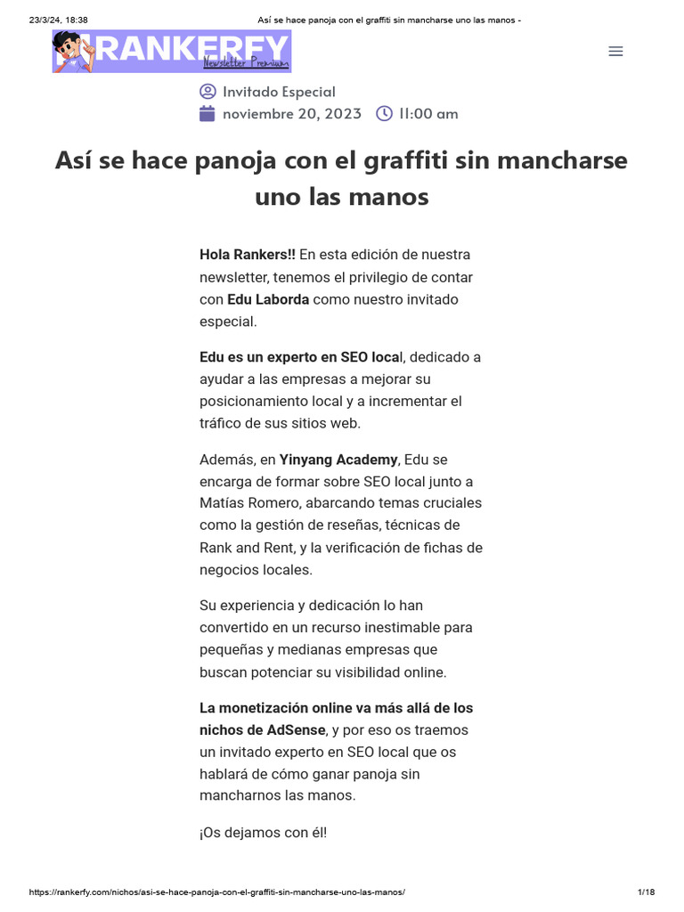 Así Se Hace Panoja Con El Graffiti Sin Mancharse Uno Las Manos | PDF ...
