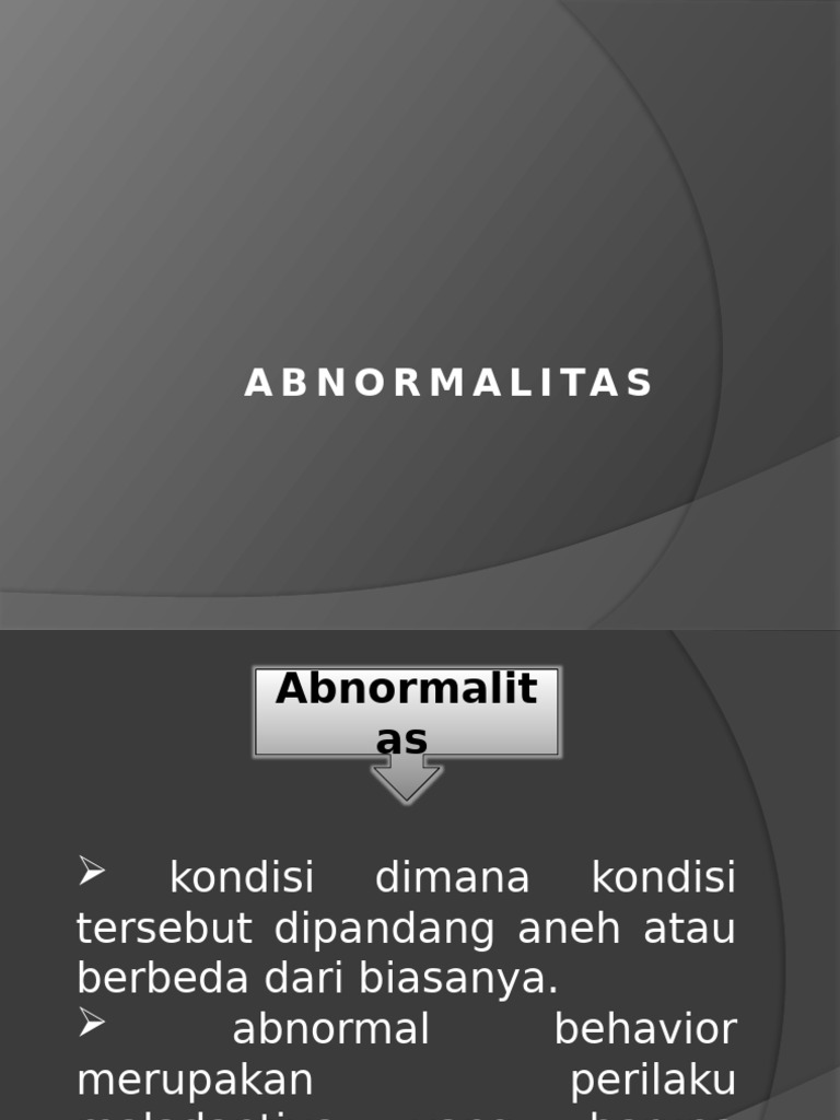 Psikologi Abnormalitas | PDF