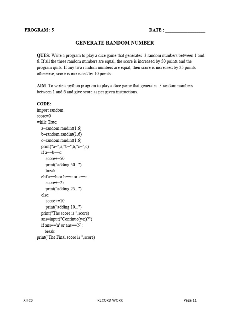 csc record xii prg5-13 | PDF | Text File | Computer Data