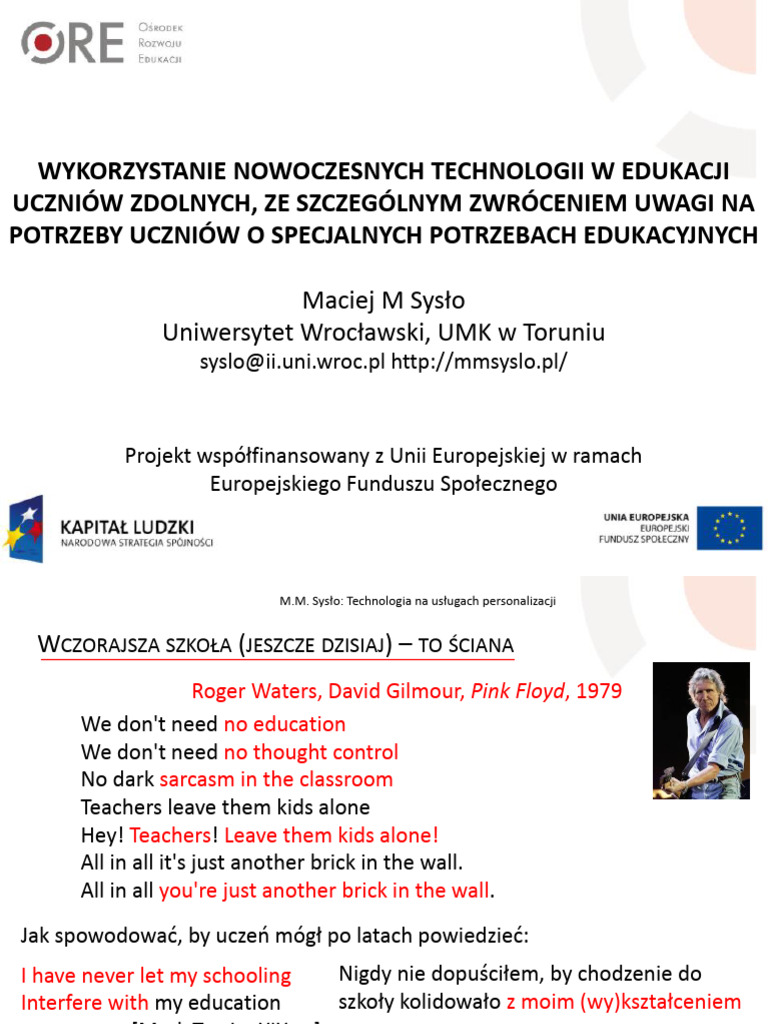 Maciej Syslo Prezentacja 2 Kwietnia 2014 R | PDF