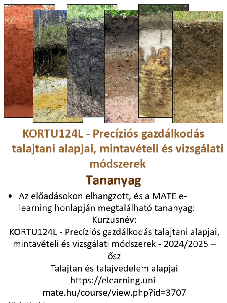 TALAJ24 01 Talaj Funkciói, Felépítése | PDF