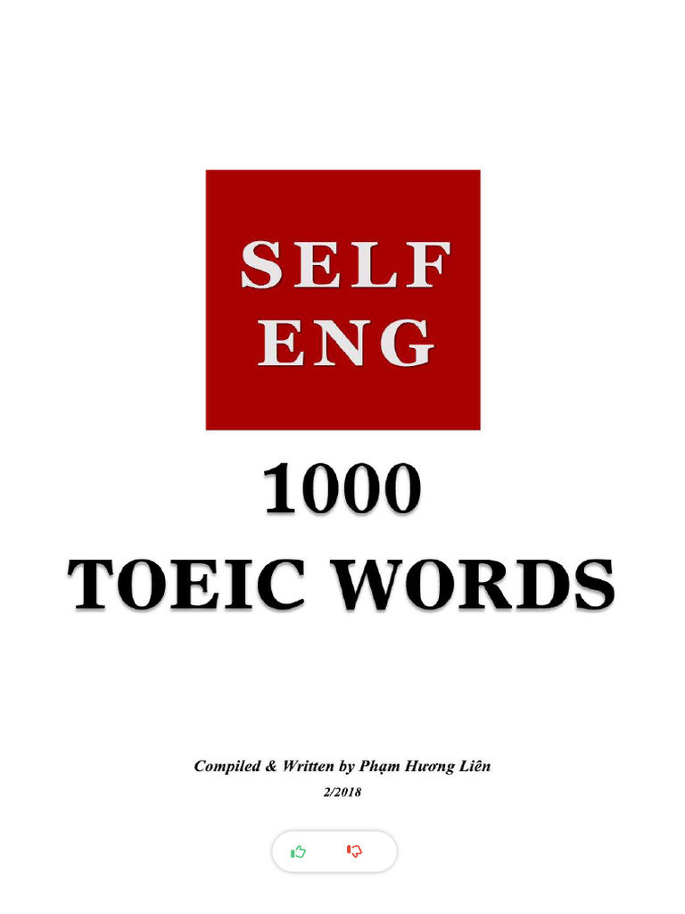 1000 Vocabulary Words For Toeic Compress | PDF