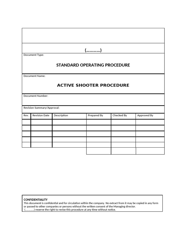 Active Shooter Procedure | PDF | Emergency Management | Public Safety