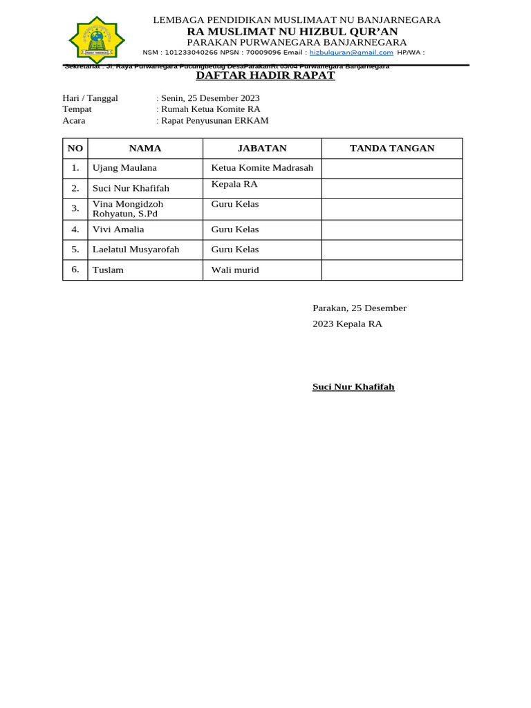 Notulen Rapat Bop | PDF