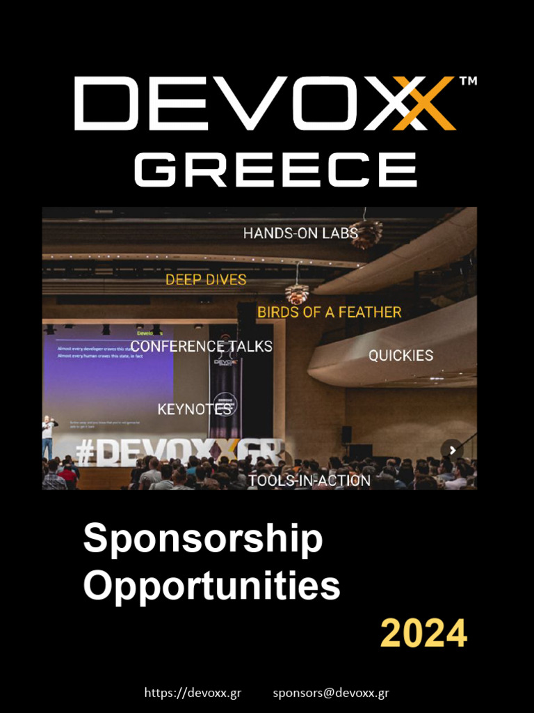 Devoxx Greece 2024 Sponsoring Opportunities | PDF | Computing Devoxx Greece 2024 Sponsoring Opportunities | PDF | Computing