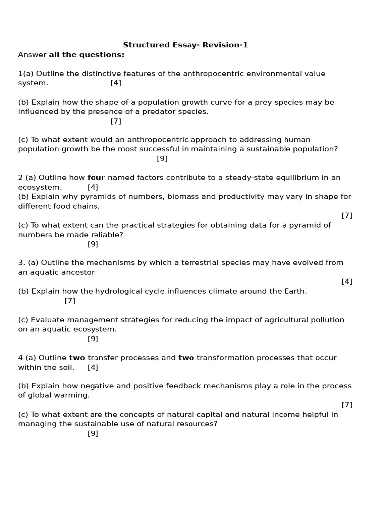 Structured Essay - Revision 1 | PDF