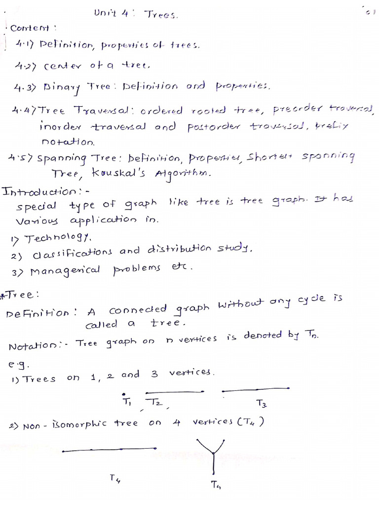Unit 4 - Trees | PDF