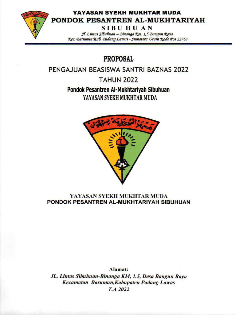 Proposal Bantuan Baznas Fix | PDF