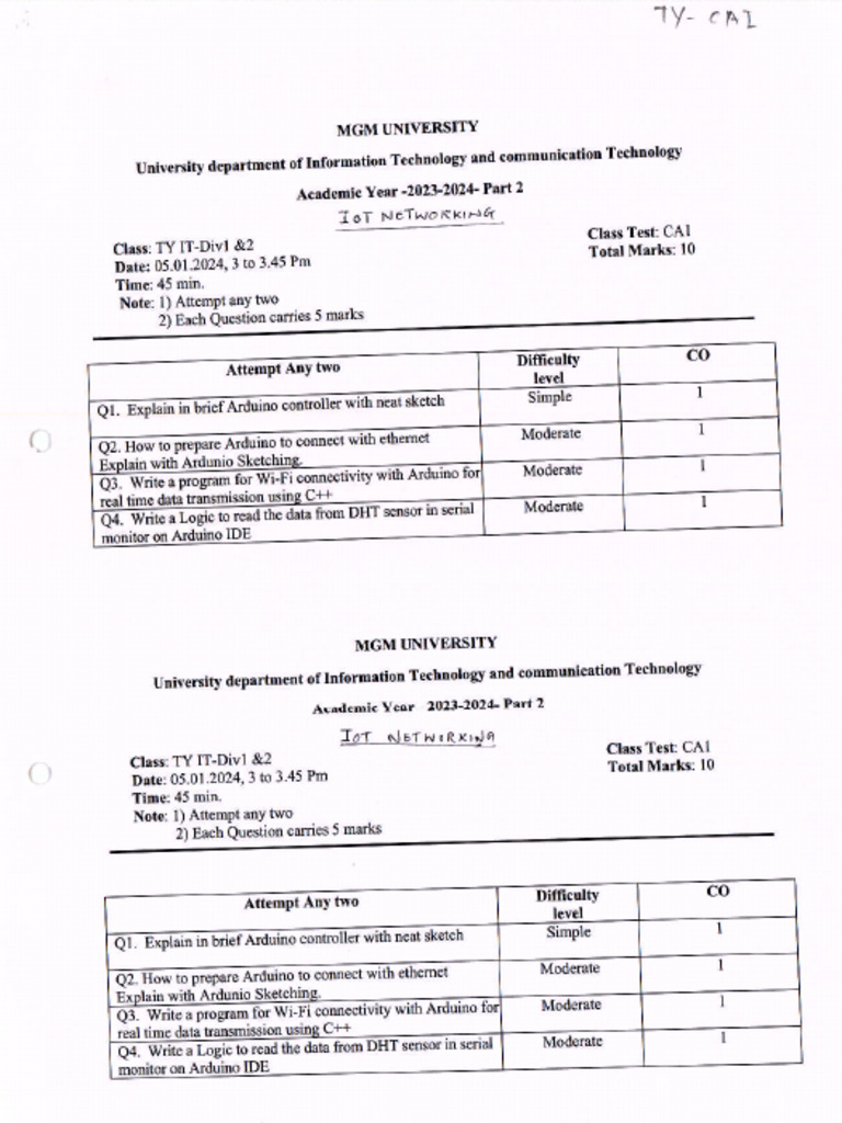 Ty It Aiml Ca1 p2 23-24 | PDF