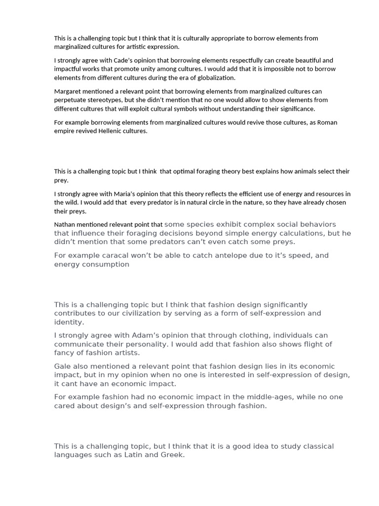 Cultural Borrowing and Its Impacts | PDF | Foraging | Liberal Arts ...