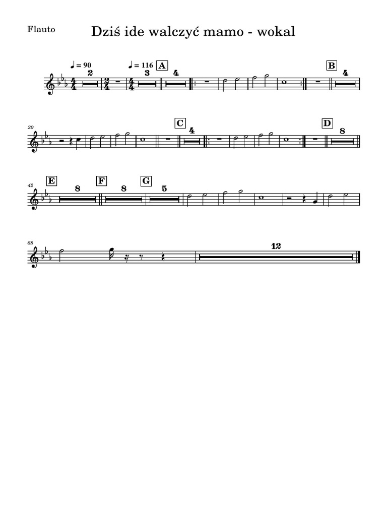 Dzis Ide Walczyc-Flauto | PDF
