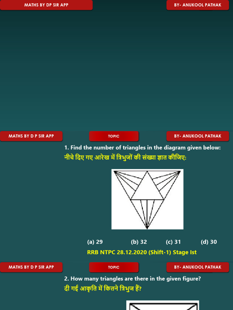 Count Triangles and Shapes in Figures | PDF | Elementary Geometry ...