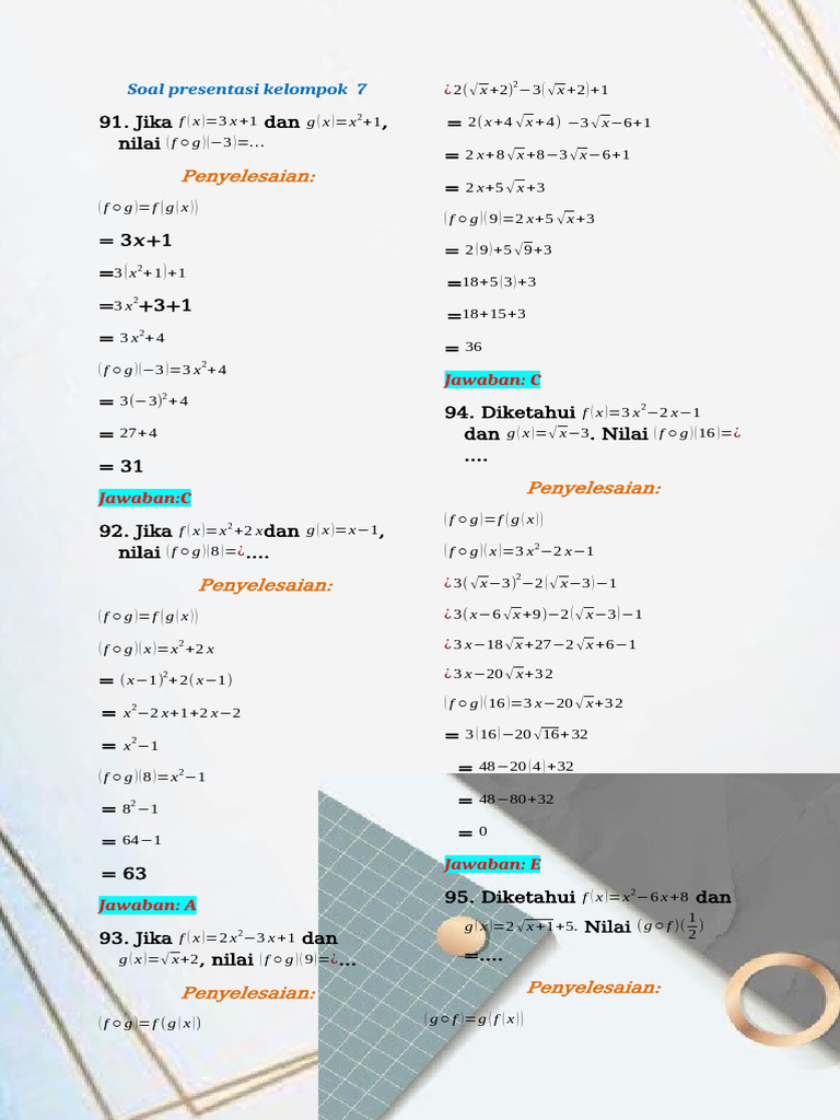 Soal Presentasi Kelompok 7 MM Wajib | PDF