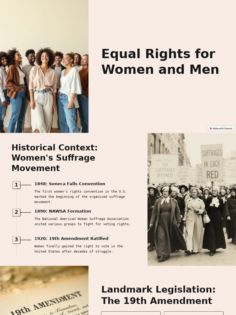Equal Rights: Women's Historical Struggles | PDF | Equal Pay For Equal ...