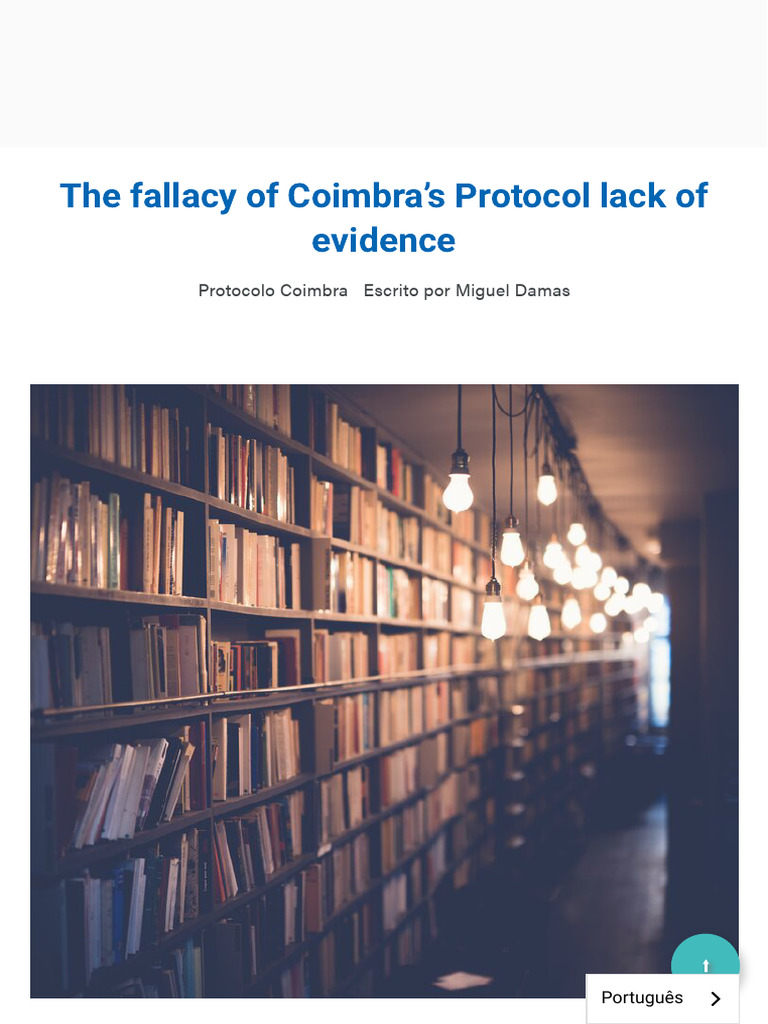 The Fallacy of The Lack of Evidence of The Coimbra Protocol | PDF