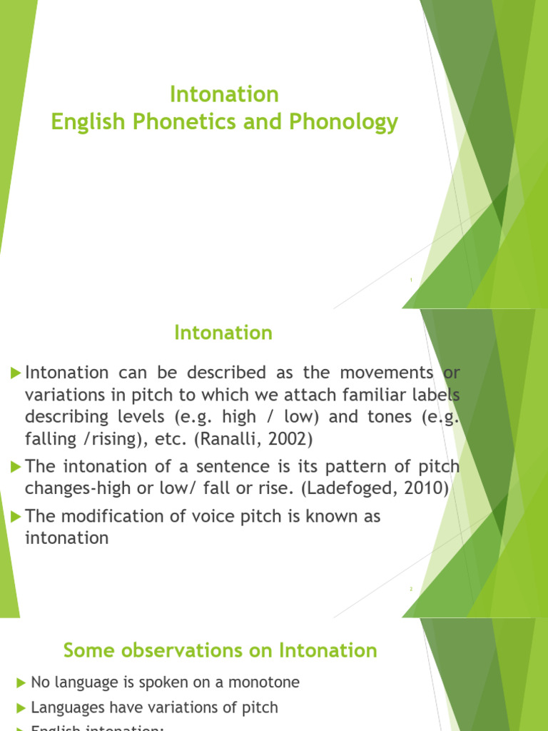 Intonation Latest ENG 154 | PDF | Tone (Linguistics) | Stress (Linguistics)