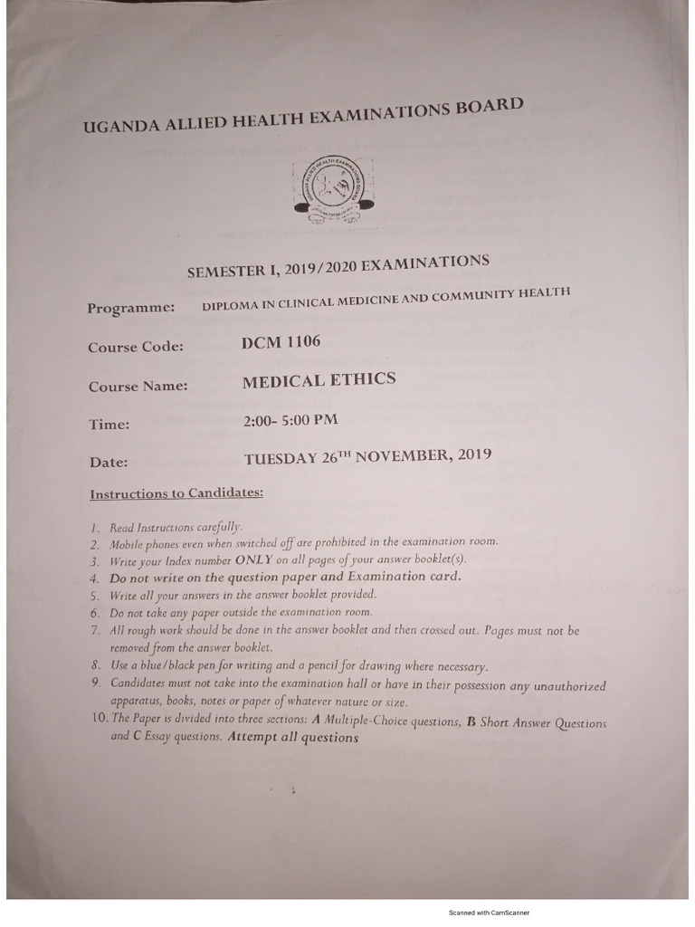 Medical Ethics UAHEB 2019 | PDF