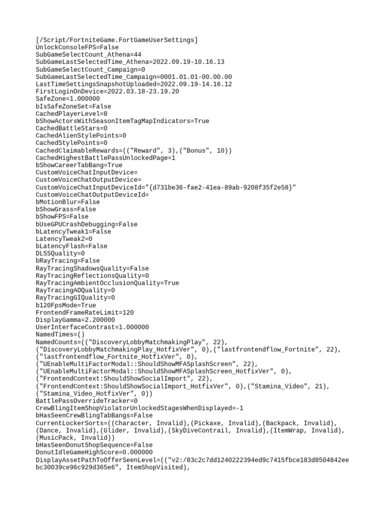 GameUserSettings Ini | PDF | Computers