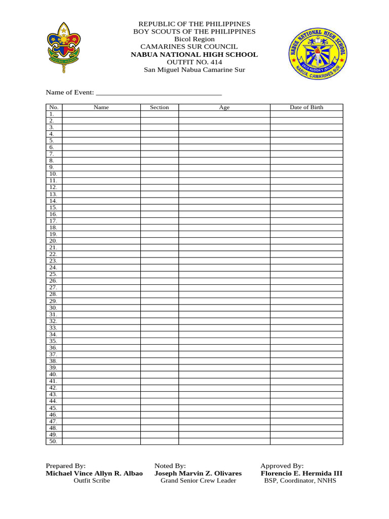 Participation Form | PDF