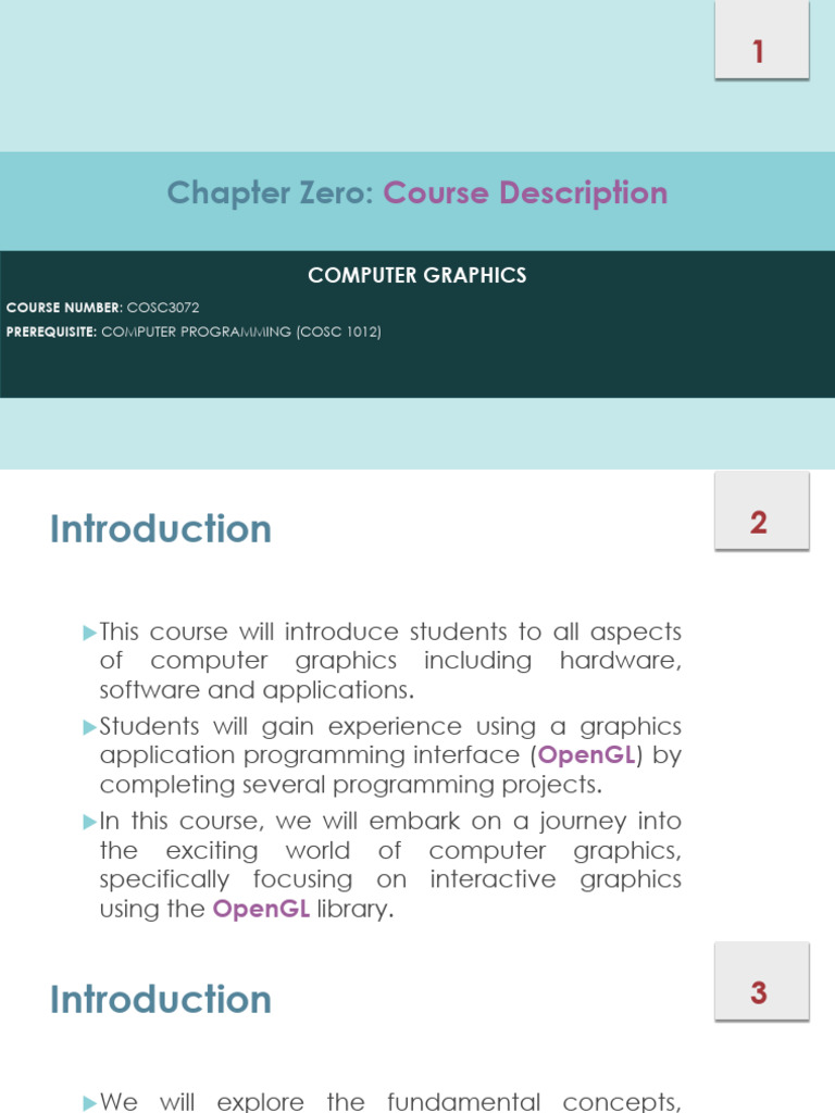 Computer Graphics - Chapter 0,1 and 2 | PDF | Computer Graphics | Graphics Processing Unit