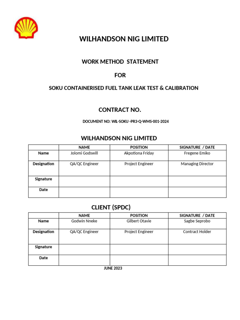 Work Method Statment-OBOTOBO - ENEL | PDF | Welding | Construction