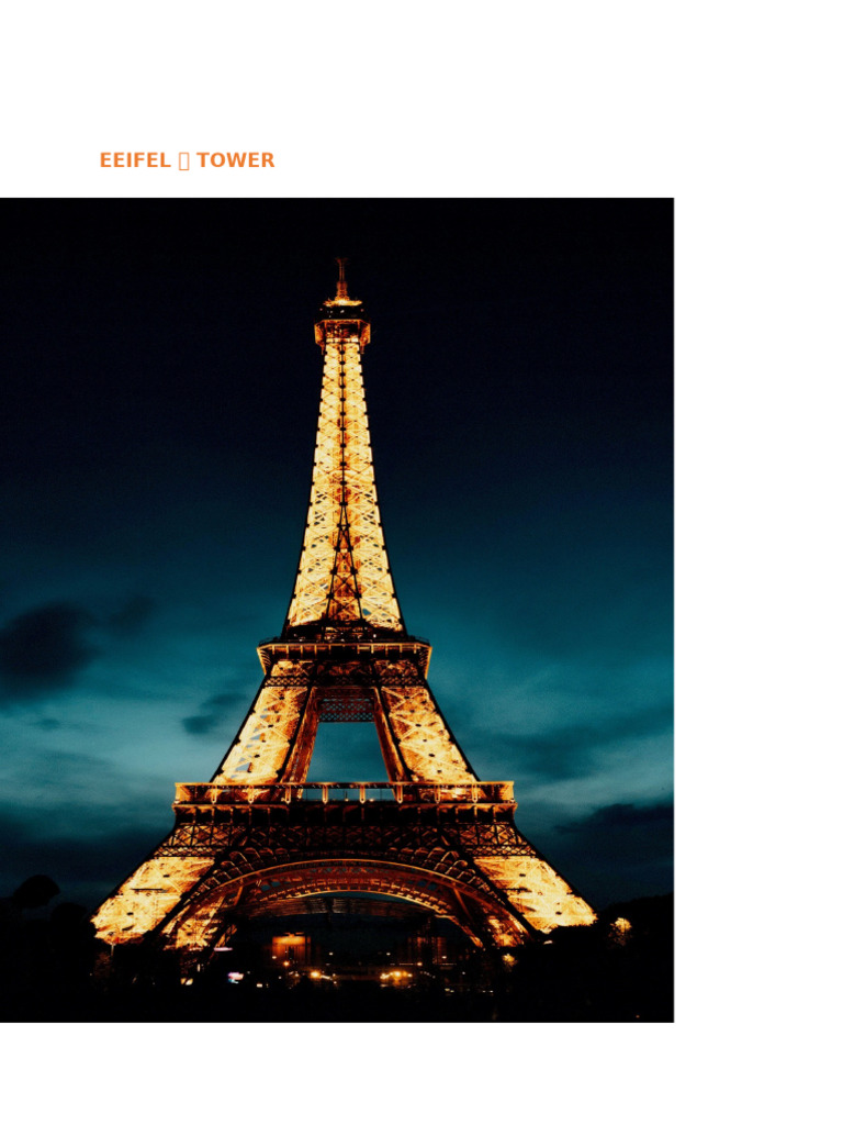 EIFFEL TOWER: Iconic French Landmark | PDF