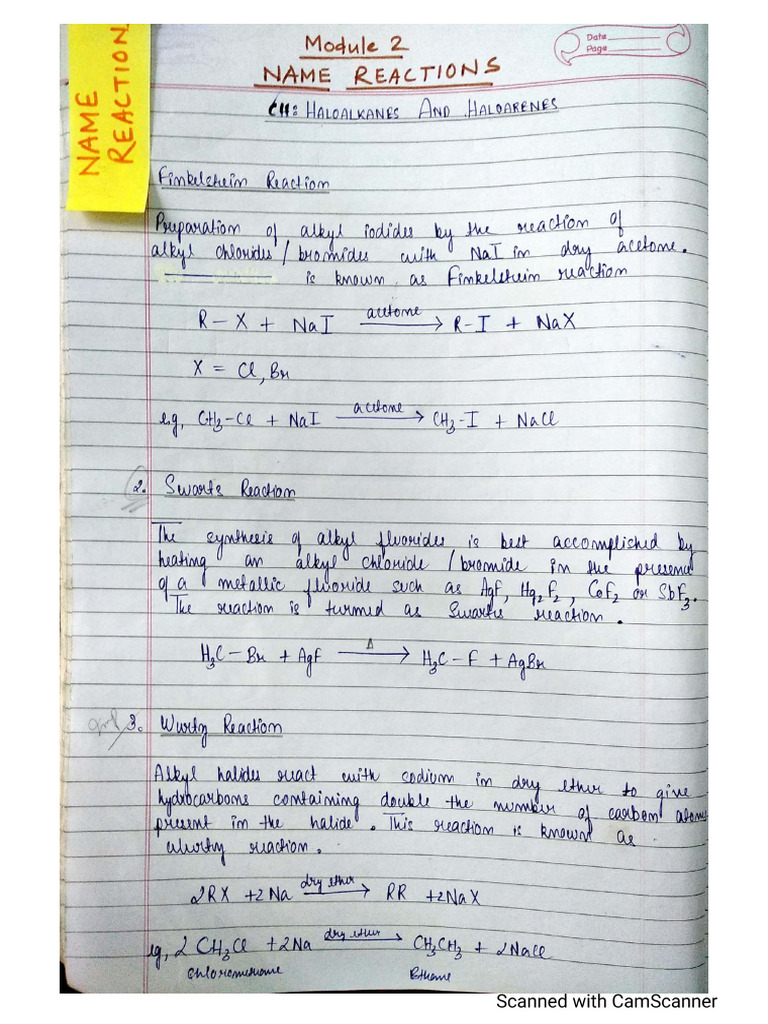 Name Reactions Class 12 Chemistry | PDF