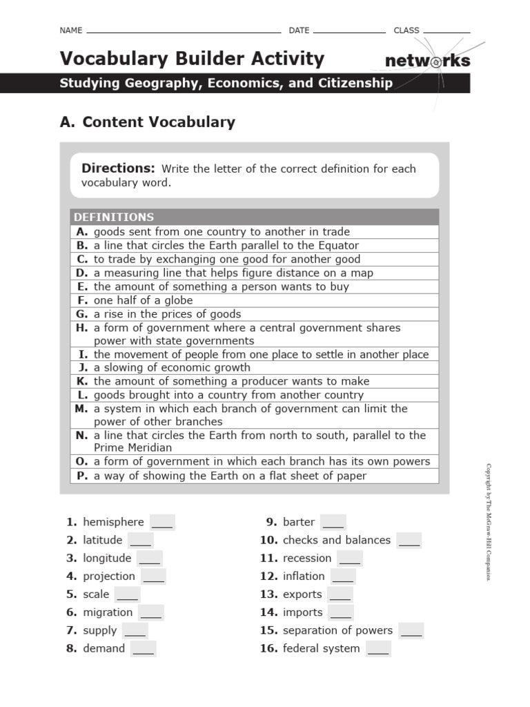 Vocabulary Quiz Chapter 2 | PDF | Adjective | Geography