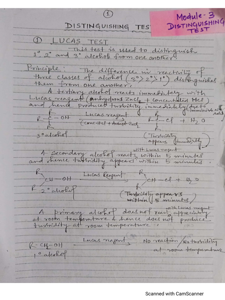 Distinguishing Tests Class 12 Chemistry | PDF