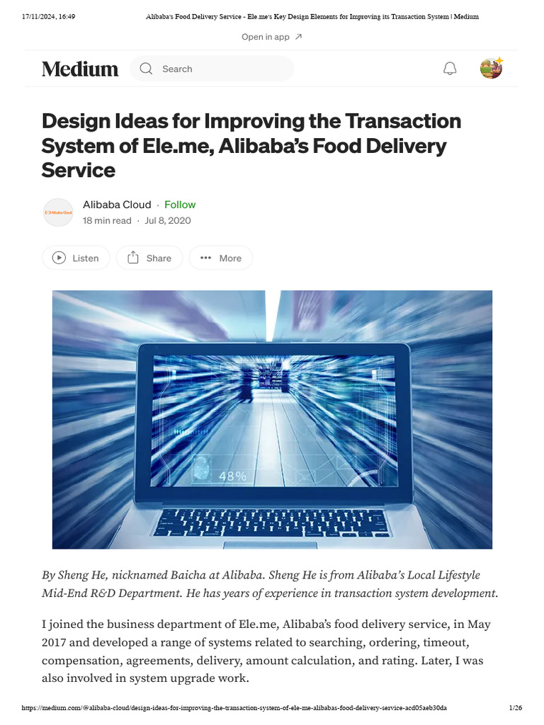 Alibaba's Food Delivery Service - Ele - Me's Key Design Elements For ...