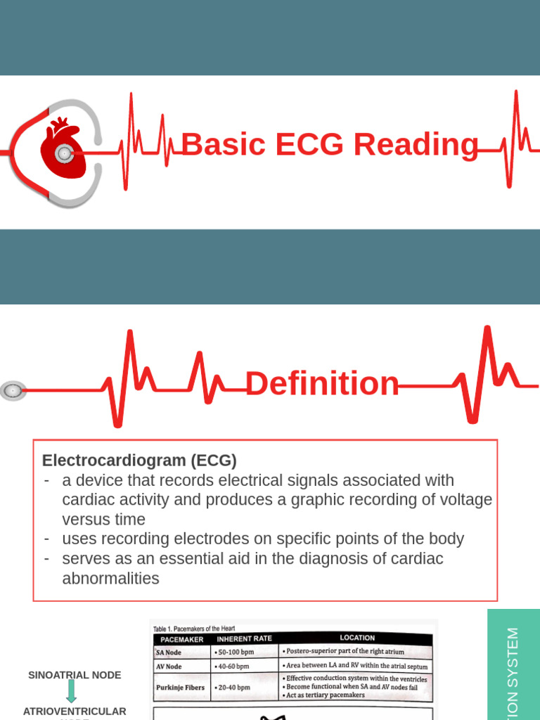 Basic ECG Reading | PDF | Electrocardiography | Circulatory System