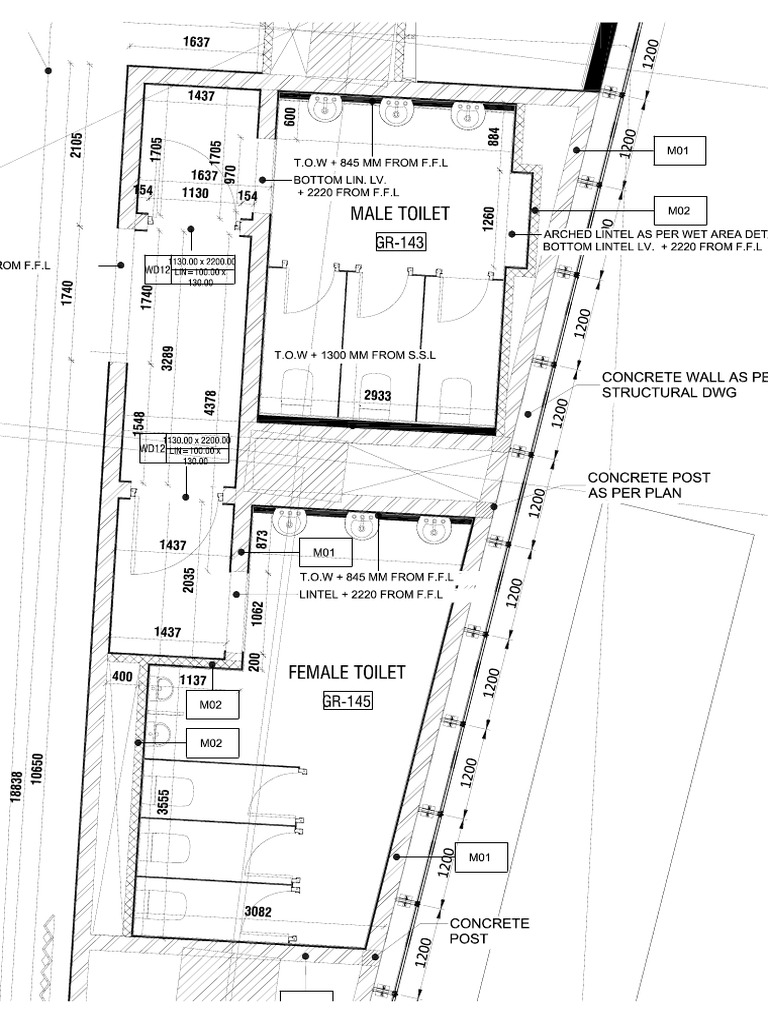 GROUND - SHOPDRAWING - OVERALLPLAN - 1-50 (1) Model | PDF