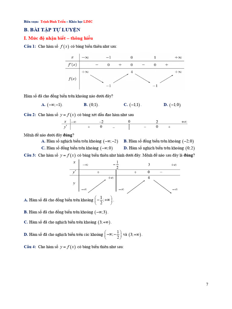 Tinh Don Dieu Ly Thuyet Bai Tap | PDF