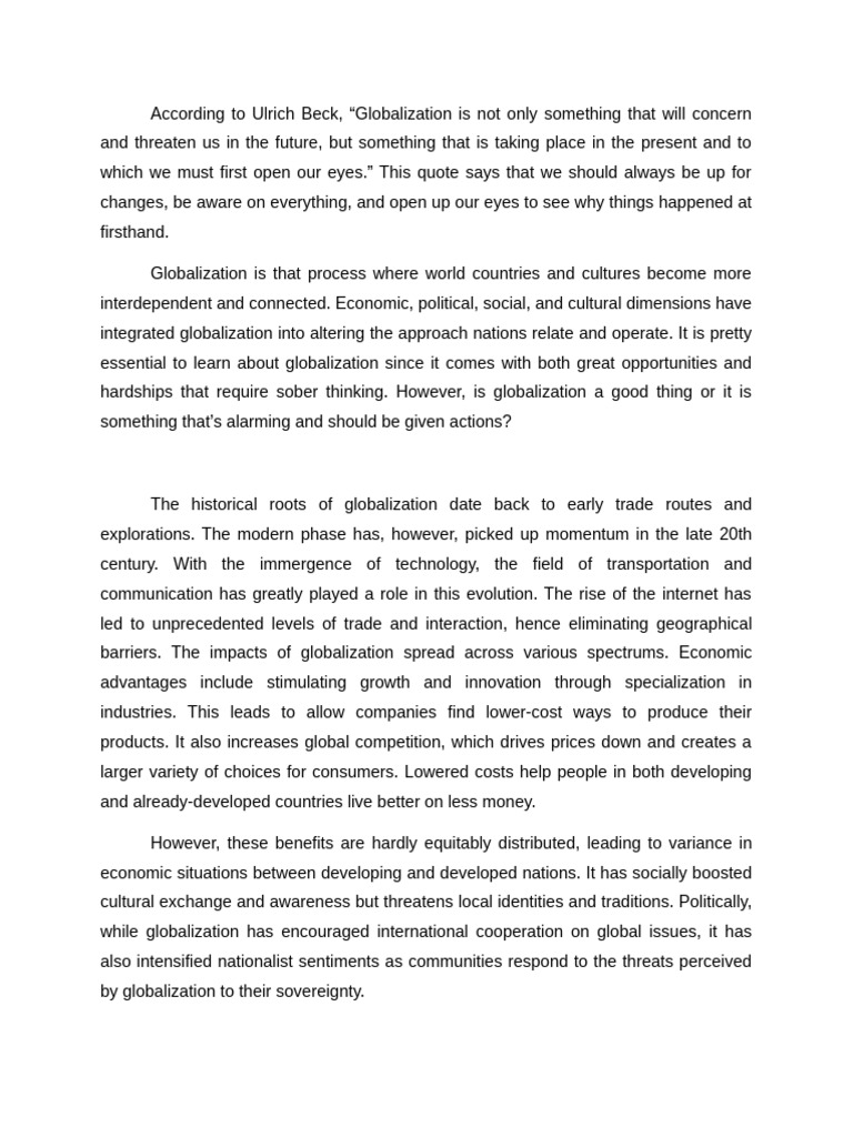 Globalization Pdf Globalization Social Psychology