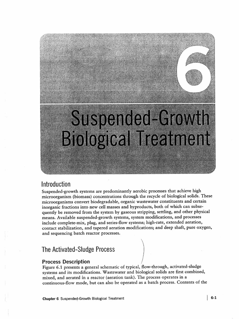 Chap 6 Suspended growth biological treatment_WTPD_43 pg | PDF