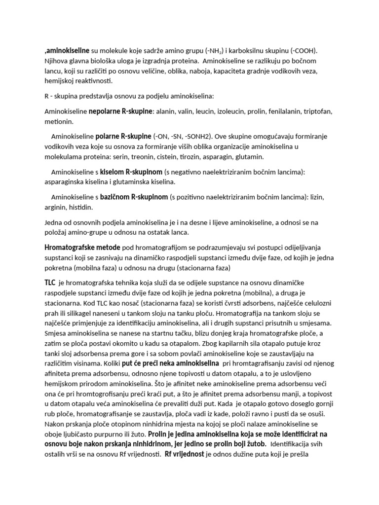 Biohemija Kolokvij | PDF