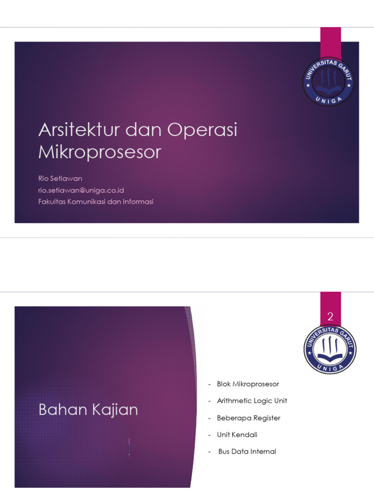 P2-Mikroprosessor-Arsitektur Dan Operasi Mikroprosesor | PDF