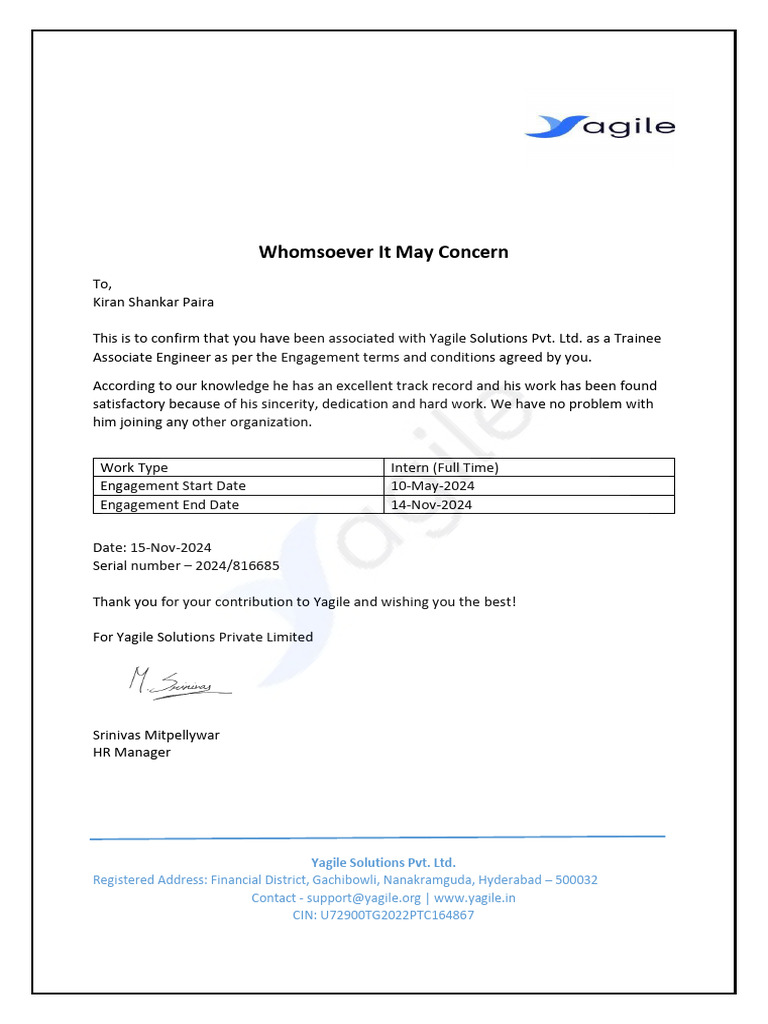 Service Letter | PDF | Business