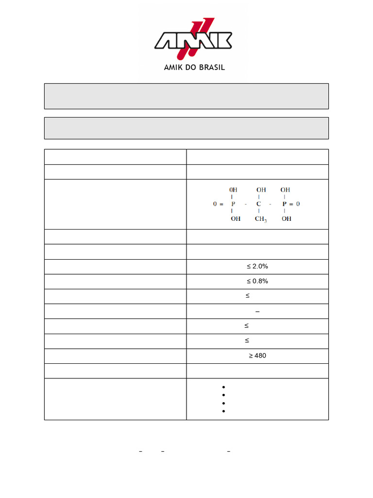 Especificação Técnica do HEDP | PDF