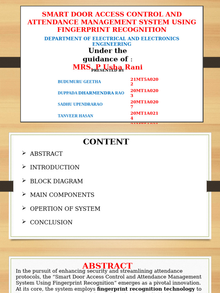 Smart Fingerprint Access Control System | PDF | Arduino | Integrated ...