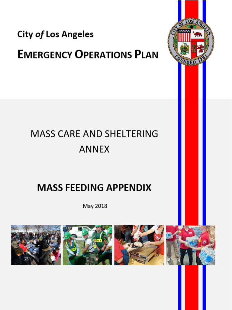 Mass Feeding Appendix تغذيةالحشود في الكوارث | PDF | Incident Command System | Coeliac Disease