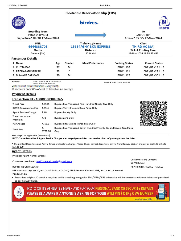 Pnbe To JP - 241115 - 215931 | PDF | Rail Transport | Service Industries