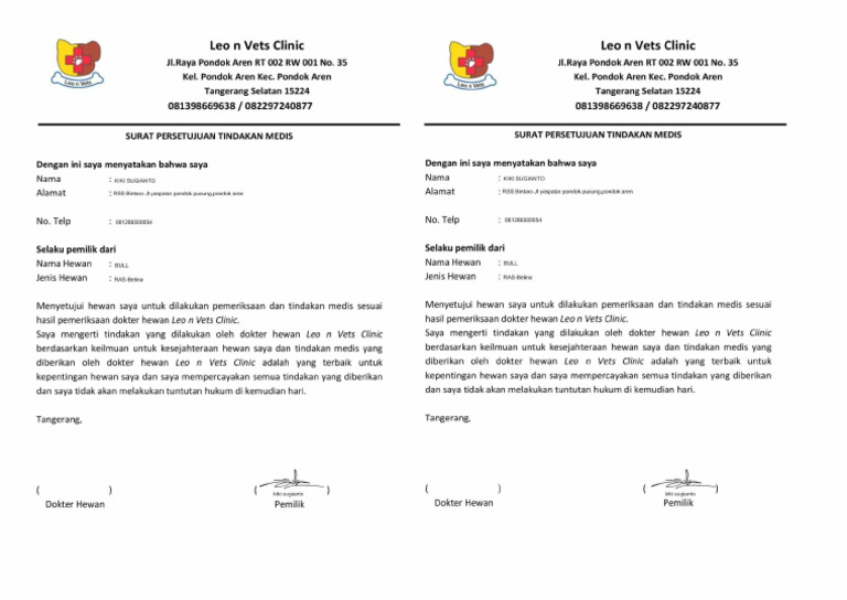 Form Tindakan Tertanda Tangani | PDF