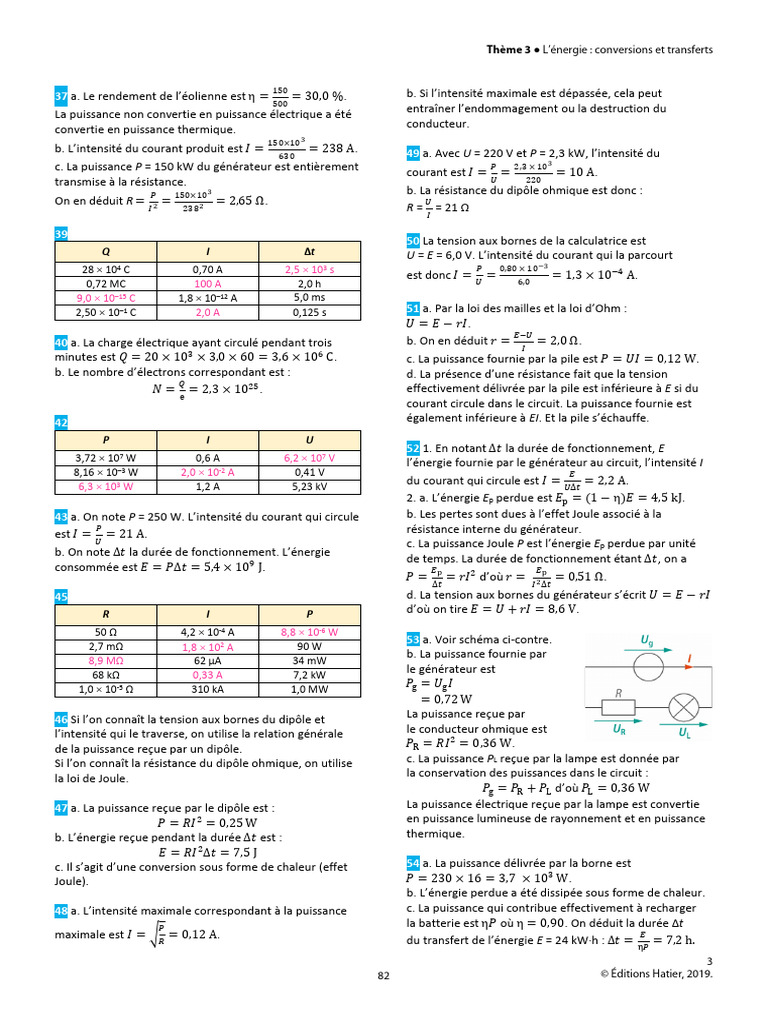 Electricité | PDF | Puissance (physique) | Résistance (électricité)