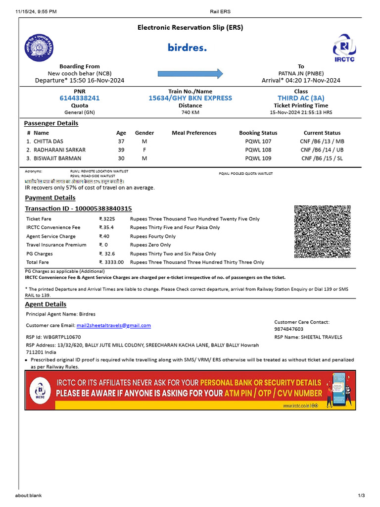 NCB To Pnbe - 241115 - 215840 | PDF | Rail Transport | Service Industries