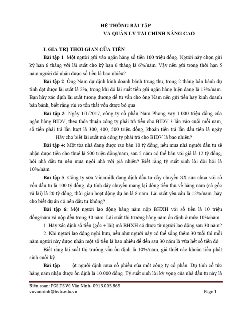 HQ - Bai Tap TCDN (2024) | PDF