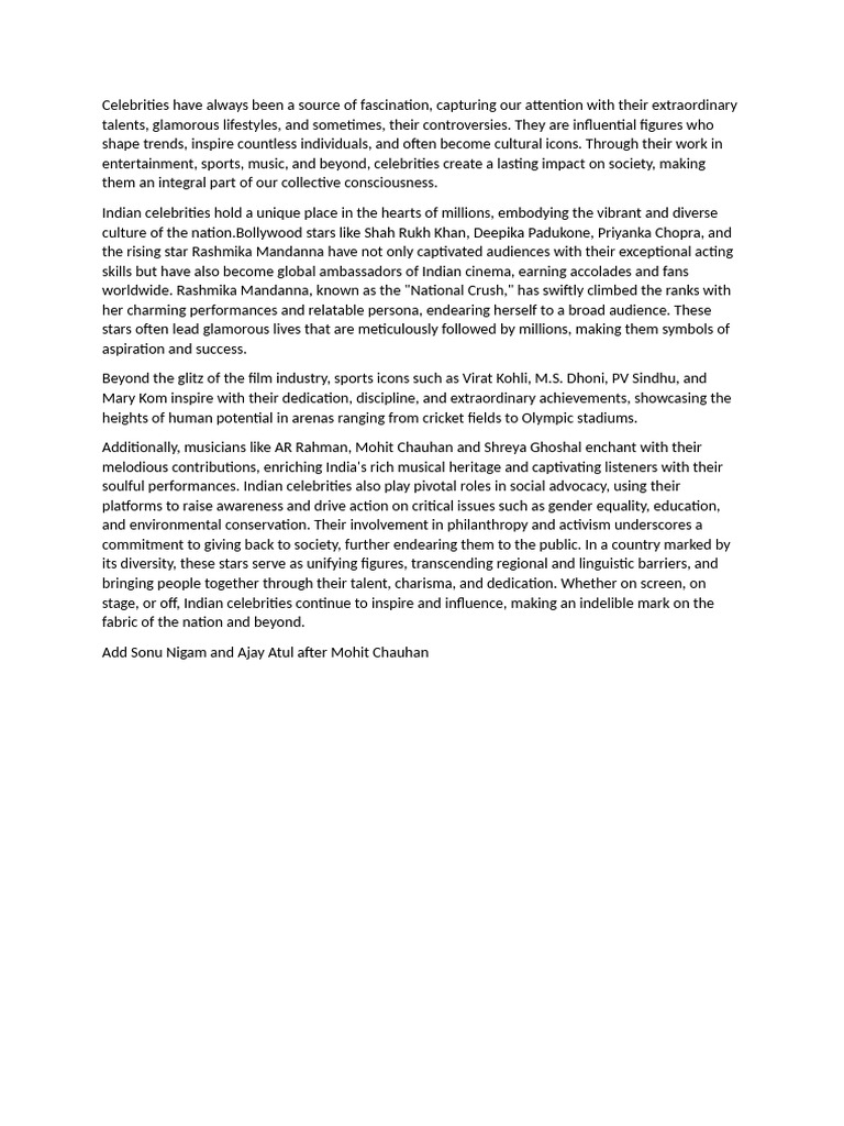 Celebrities Have Always Been A Source of Fascination | PDF