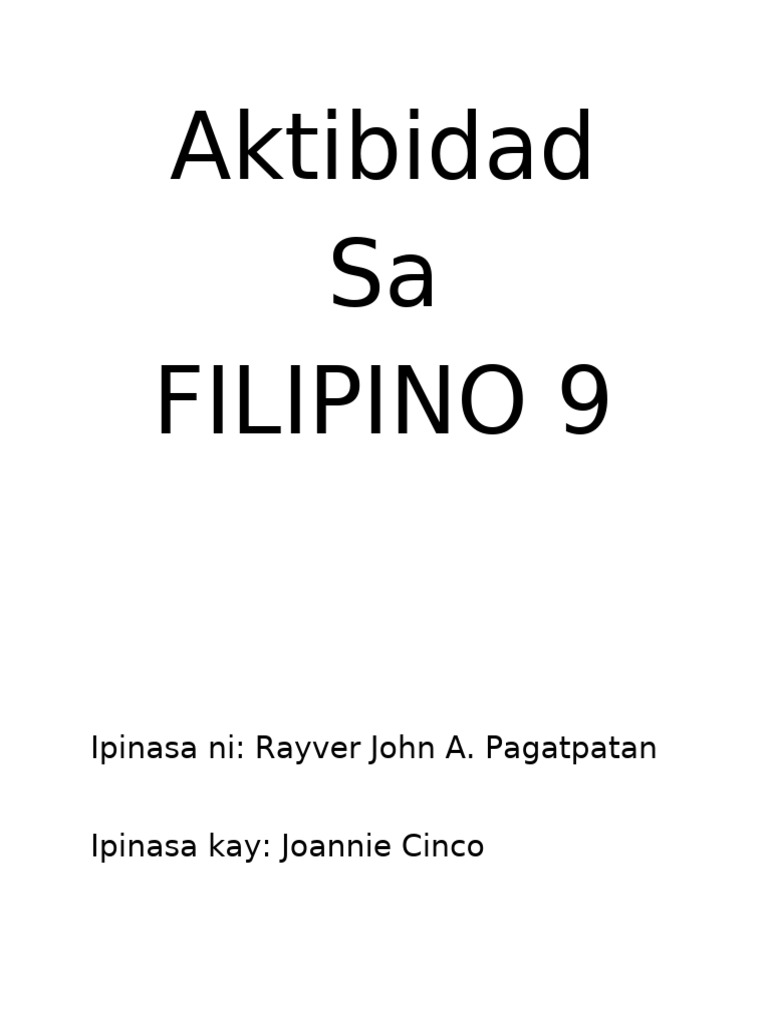 Filipino 9 | PDF