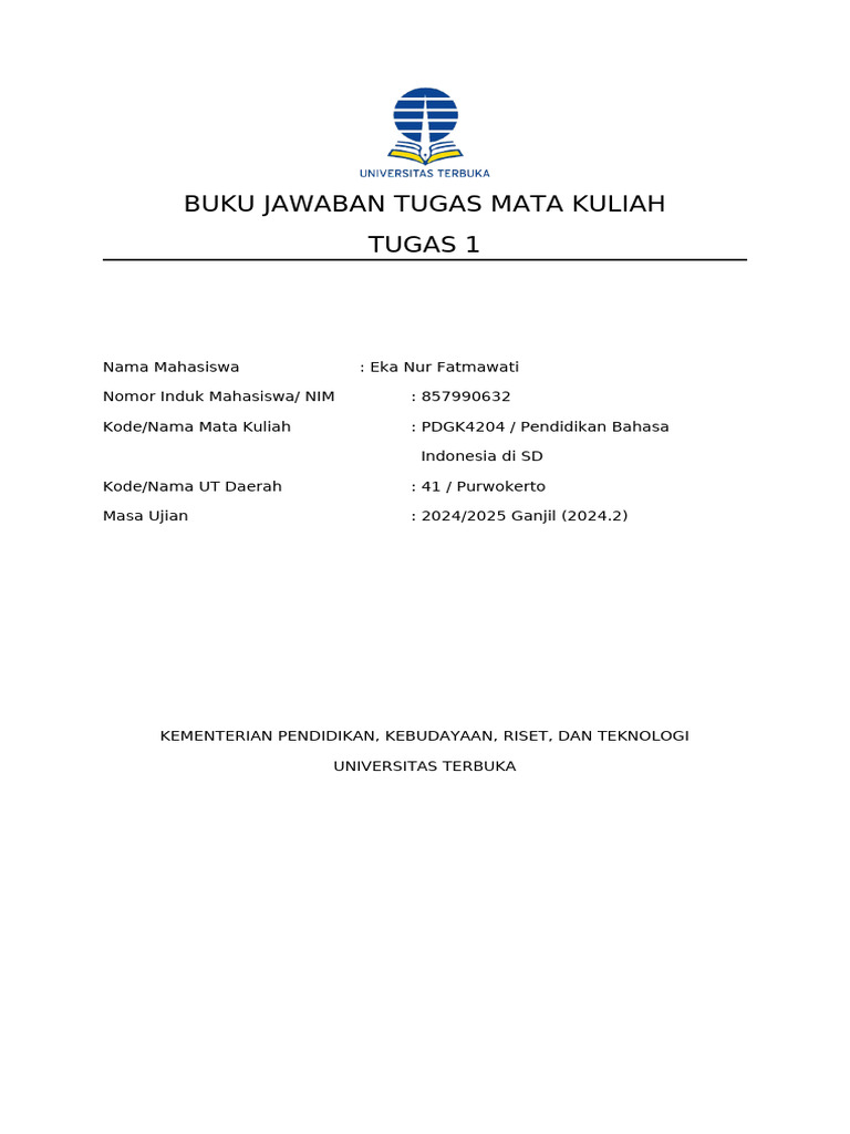 BJT - PDGK4204 - Pend. Bhs Indonesia Di SD | PDF